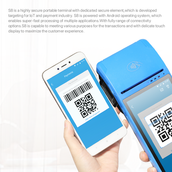 4G Android POS Terminal , POS Machine With Fingerprint Scanner