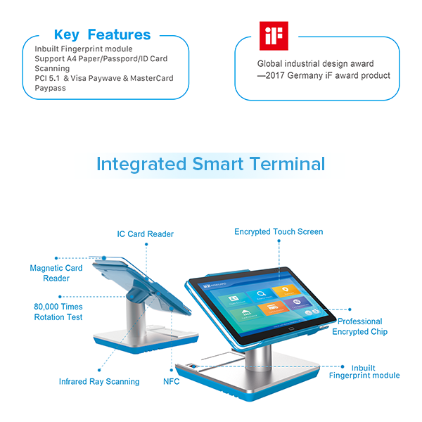 Touch Screen Android Cash Register Tablet For POS System